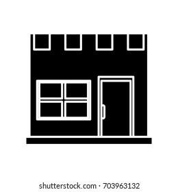 Storefront Building Shop Facade Front View Stock Vector (Royalty Free ...