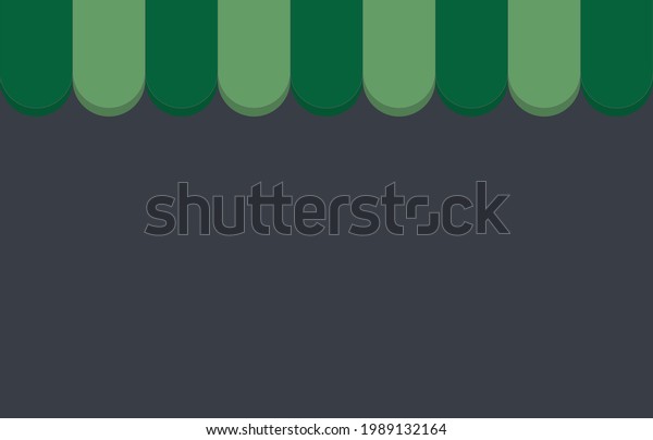 Storefront Green Awning Copy Space Text Stock Vector (Royalty Free ...