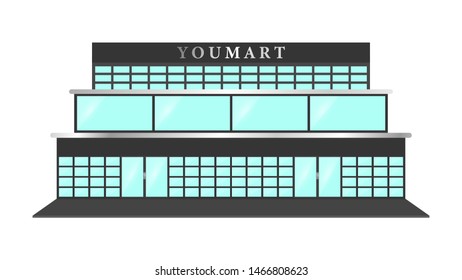 Stores Shops Building Flat Design Concept Stock Vector (Royalty Free ...