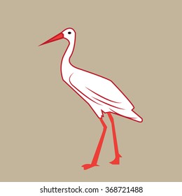 Stork Vector Illustrator Stock Vector (Royalty Free) 368721488 ...