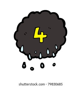 Storm Cloud Number Four Cartoon Stock Vector (Royalty Free) 79830685 ...
