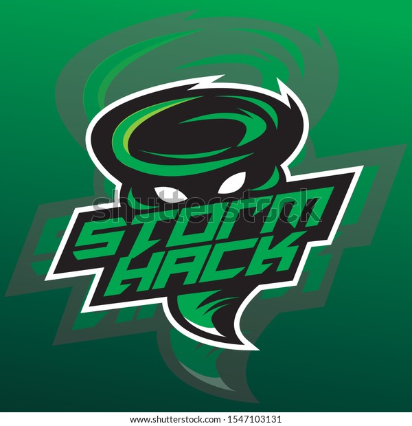 Storm Gaming Mascot Vector Logo Template Stock Vector (Royalty Free ...