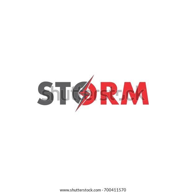 Storm Letter Lightning Logo Design Vector Stock Vector (Royalty Free ...