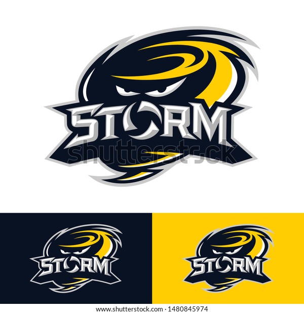 Storm Mascot Esport Logo Vector Design庫存向量圖 (免版稅) 1480845974