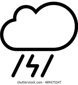 Storm Outline Icon Stock Vector (Royalty Free) 489675247 | Shutterstock