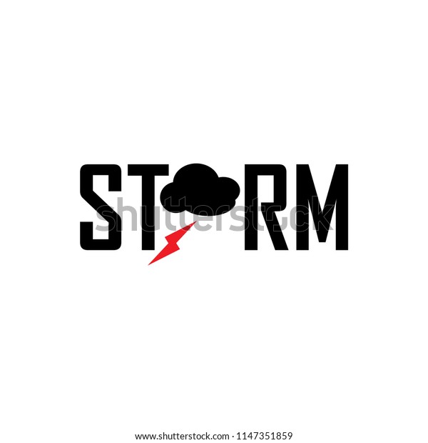 Storm Text Logo Letter Design Stock Vector (Royalty Free) 1147351859 ...