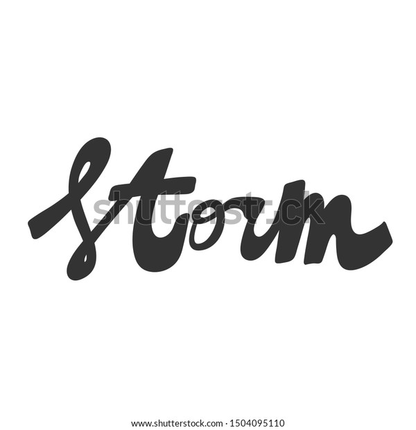 Storm Vector Hand Drawn Illustration Cartoon Stock Vector (Royalty Free ...