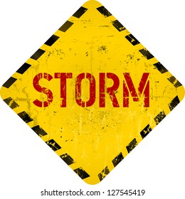 Storm Warning Sign Vector Illustration Stock Vector (Royalty Free ...