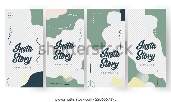 Story Template Design Abstract Background Color Stock Vector (Royalty ...