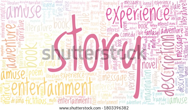 Story Vector Illustration Word Cloud Isolated Stock Vector (Royalty ...