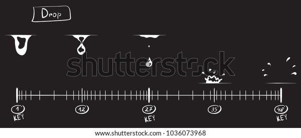 Storyboard Animation Falling Drop Sketch On: vector de stock (libre de ...