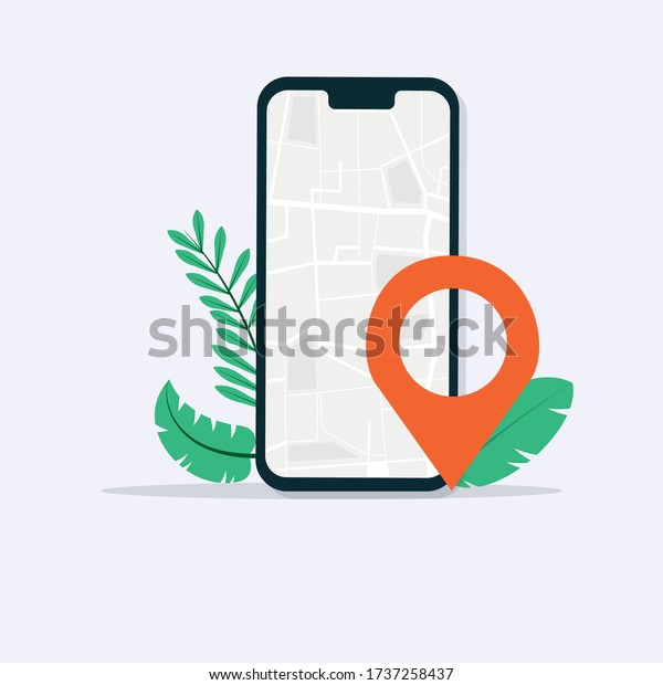 Storyboard Mobile App Location Navigation Illustration Stock Vector ...
