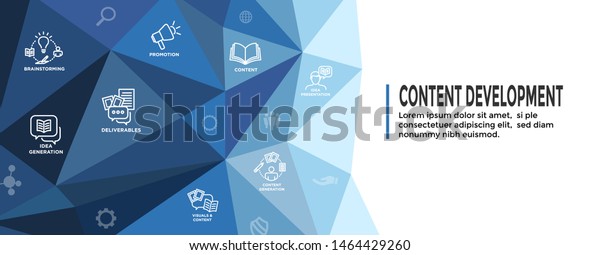 Storytelling Content Development Icon Set Web Stock Vector (Royalty ...