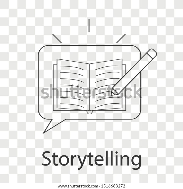 Storytelling Icon Concept On Transparency Background Stock Vector ...