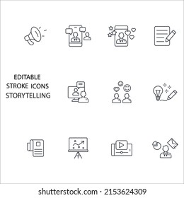 Storytelling Icons Symbol Vector Elements Infographic Stock Vector ...