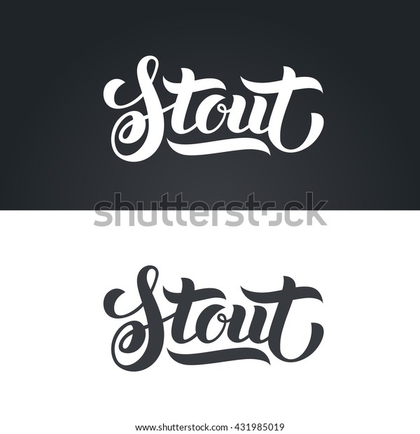 Stout Beer Label Hand Lettering Handmade Stock Vector (Royalty Free ...