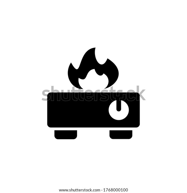 Stove Icon Vector Symbol Template Stock Vector (Royalty Free) 1768000100