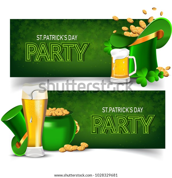 Stpatricks Day Header Background Stock Vector (Royalty Free) 1028329681
