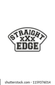 Straight Edge Vector Sign Black White Stock Vector (Royalty Free ...