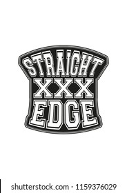 Straight Edge Vector Sign Black White Stock Vector (Royalty Free ...