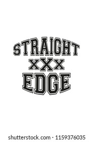 Straight Edge Vector Sign Black White Stock Vector (Royalty Free ...