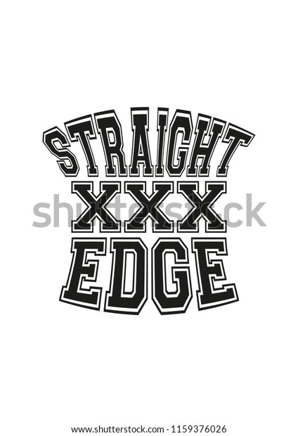 Straight Edge Vector Sign Black White Stock Vector (Royalty Free ...