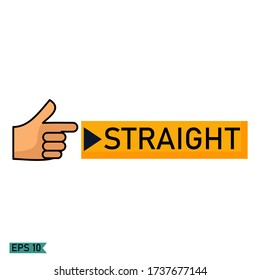Straight Guide Cartoon Style Stock Vector (Royalty Free) 1737677144 ...