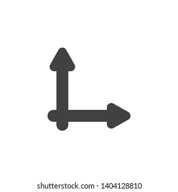 Straight Left Arrow Vector Icon Filled Stock Vector (Royalty Free ...