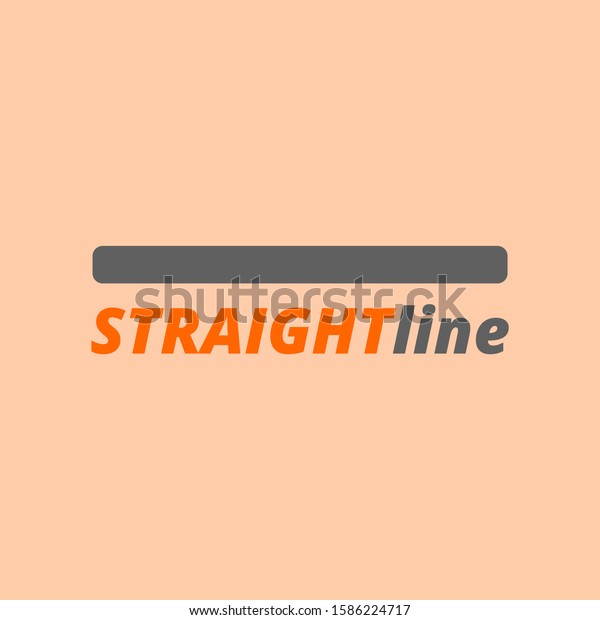 Straight Line Logo Template Company Stock Vector (Royalty Free ...
