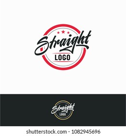 Straight Logo Stock Vector (Royalty Free) 1082945696 | Shutterstock
