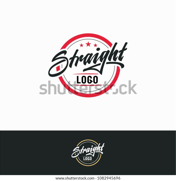 Straight Logo Stock Vector (Royalty Free) 1082945696 | Shutterstock