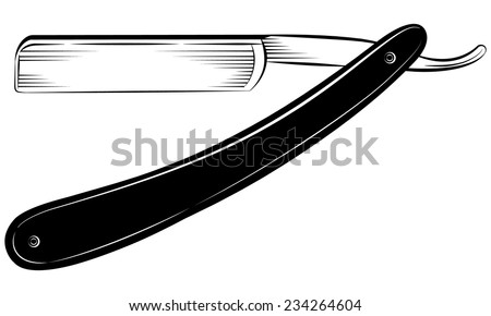 Straight Razor On White Background Vector Stock Vector (Royalty Free ...