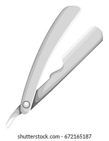 Straight Razor Vector Isolated On White Stock Vector (Royalty Free ...