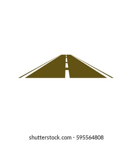 Straight Road Vector Icon Illustration Stock Vector (Royalty Free ...