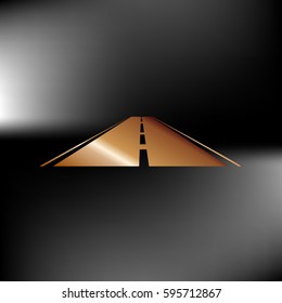 Straight Road Vector Icon Illustration Stock Vector (Royalty Free ...