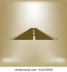 Straight Road Vector Icon Illustration Stock Vector (Royalty Free ...