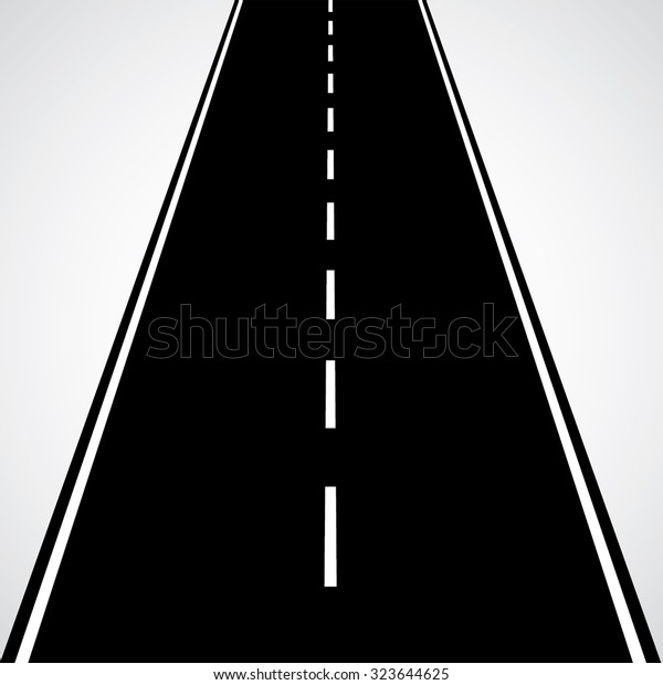 Straight Road White Lines Dashed Lines Stock Vector (Royalty Free ... Straight Road White Lines Dashed Lines Stock Vector (Royalty Free ...