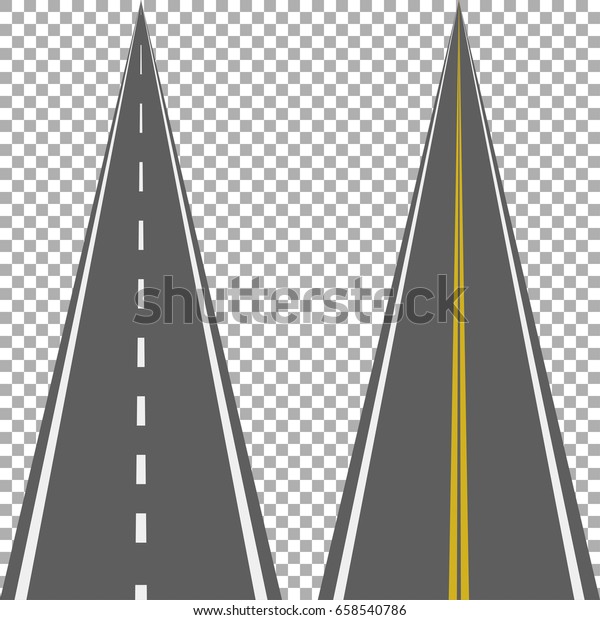 Straight Roads Isolated Vector Illustration Stock Vector (Royalty Free ...