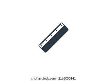 Straight Ruler Vector Isolated Emoticon Straight Stock Vector (Royalty ...