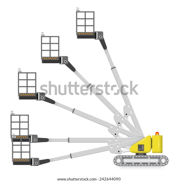 Straight Telescopic Boom Lift Vector Separate Stock Vector (Royalty ...