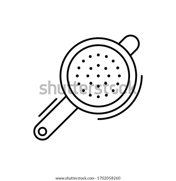 Strainer Icon Simple Line Outline Vector Stock Vector (Royalty Free ...