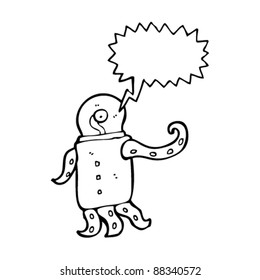 Strange Alien Cartoon Stock Vector (Royalty Free) 88340572 | Shutterstock