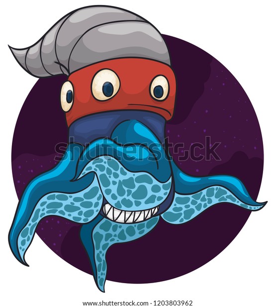 Strange Alien Octopus Other Galaxy Four Stock Vector (Royalty Free ...