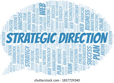 Strategic Direction Word Cloud Create Text Stock Vector (Royalty Free ...