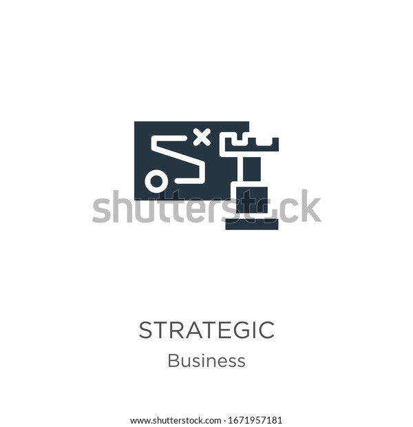 Strategic Icon Vector Trendy Flat Strategic Stock Vector (Royalty Free ...