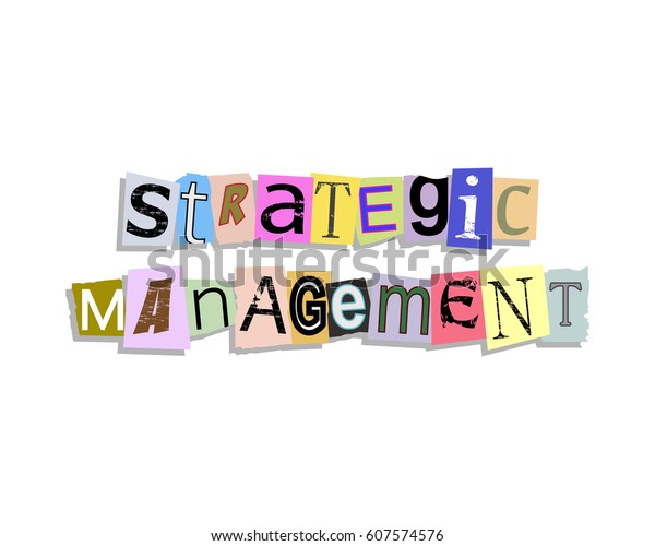 Strategic Management Word Torn Paper Letters 库存矢量图（免版税）607574576 ...