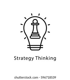 Stock vektor „Strategic Thinking Vector Line Icon“ (bez autorských ...