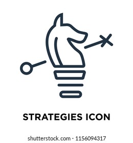 Strategies Icon Vector Isolated On White Stock Vector (Royalty Free ...