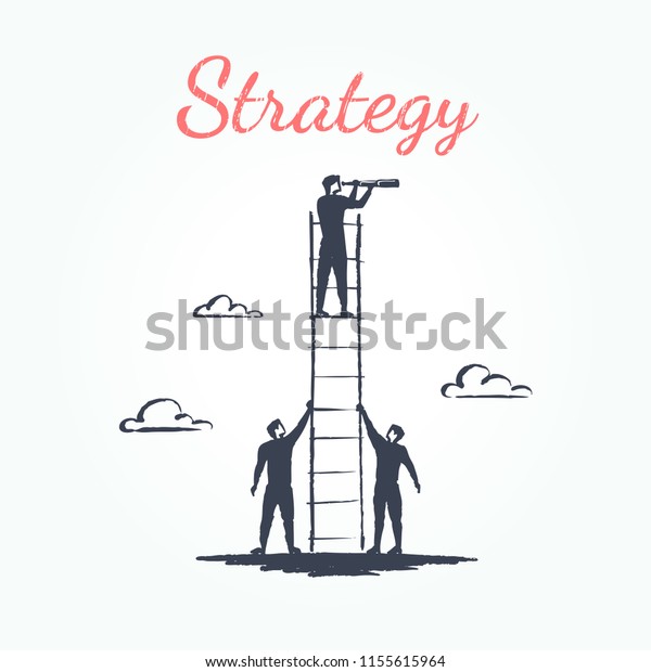 Strategy Business Concept Sketch Two Keep Stock Vector (Royalty Free ...