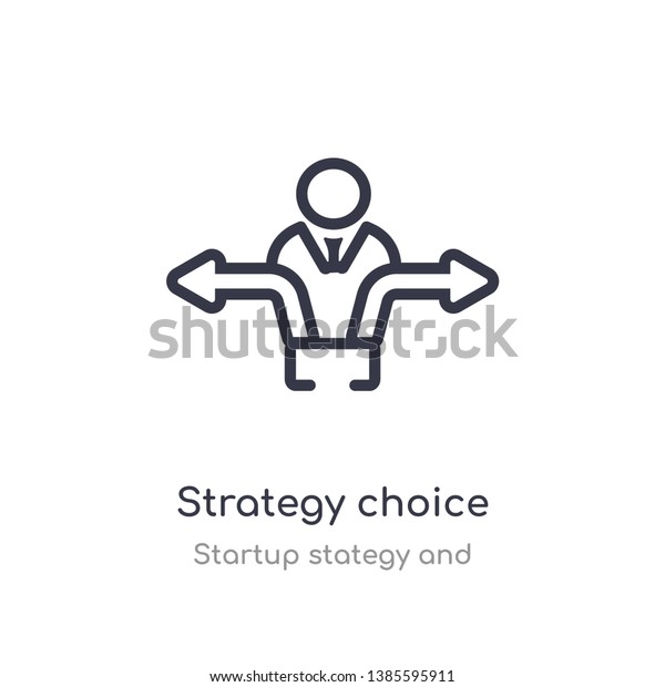 Strategy Choice Outline Icon Isolated Line Stock Vector (Royalty Free ...